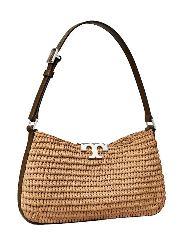 Tory Burch Eleanor Raffia Slim Shoulder Bag - Honeycomb