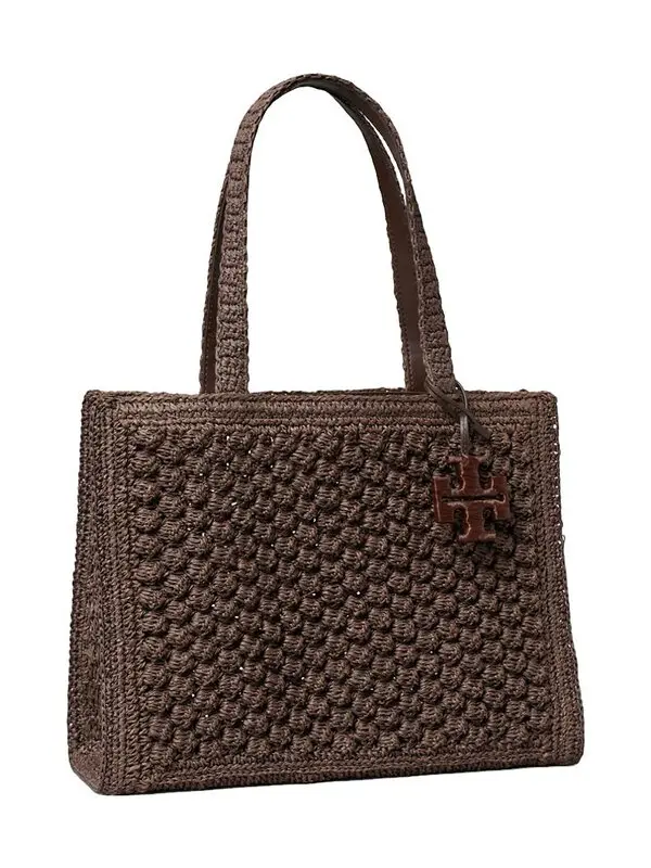 Tory Burch Small Ella Hand-crocheted Tote - Dark Cocoa