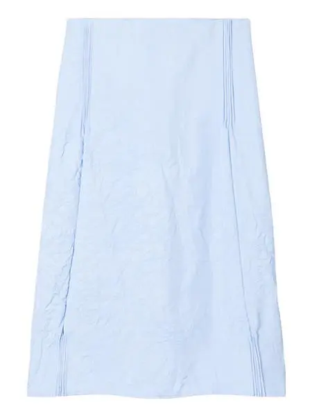 Tory Burch Crinkled Viscose Skirt - Cornflower