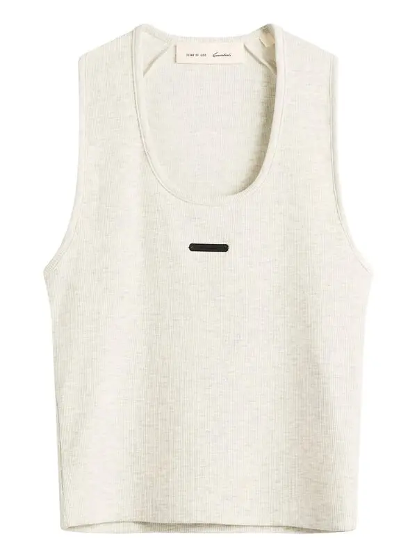 Fear Of God Fitted Rib Tank - Oatmeal Heather