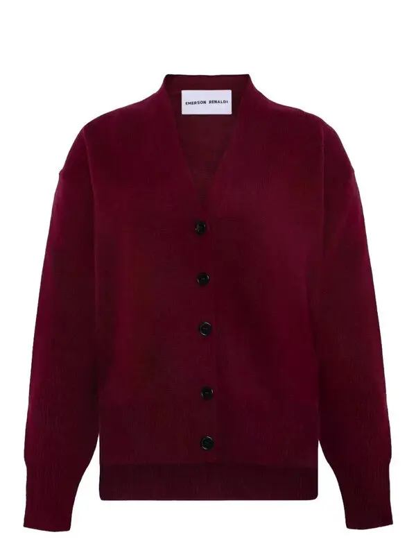 EMERSON RENALDI V-neck Buttoned Cardigan - Red