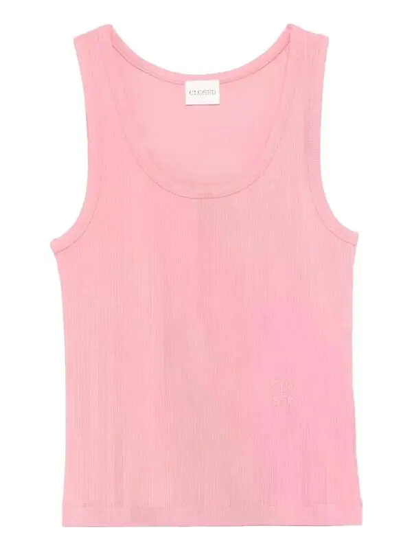 Closed Ribbed Top - Pink