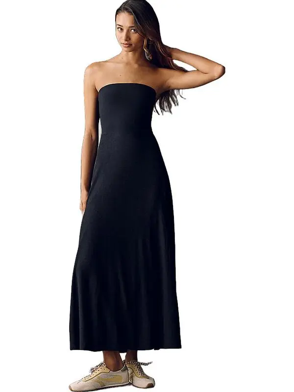 Beyond Yoga Featherweight Strapless Maxi Dress - Darkest Night