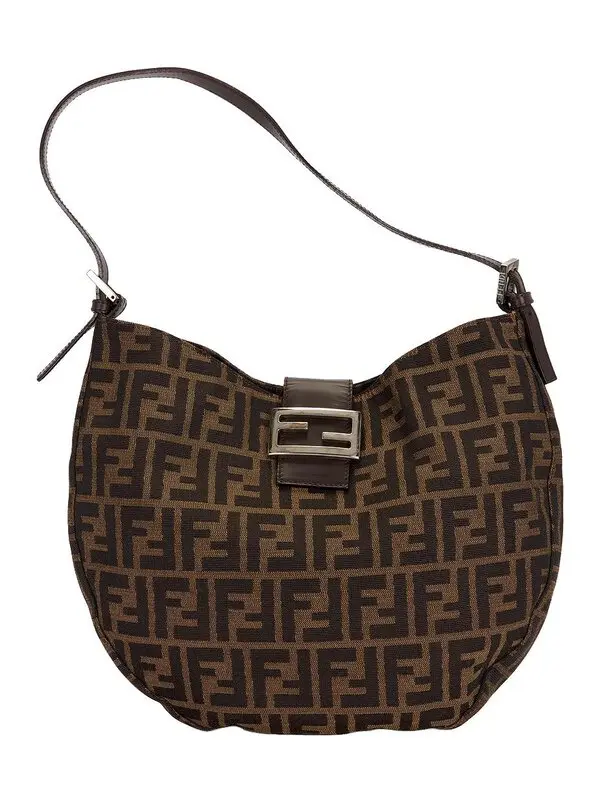 Fendi Zucca Hobo Bag - Brown