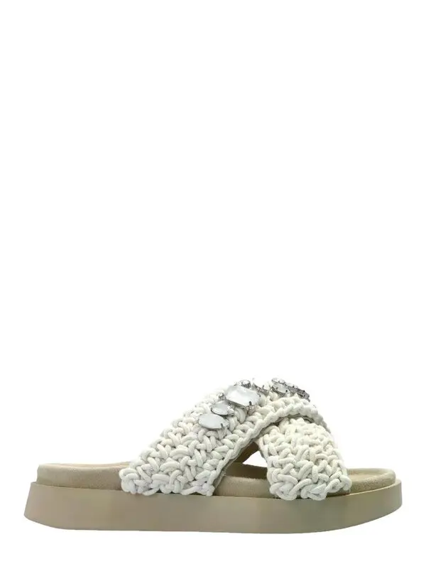 Inuikii Embellished Cross-over Sandals - Neutrals