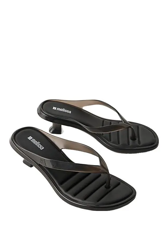 Melissa Flip Flop Kitten Heels - Smoke