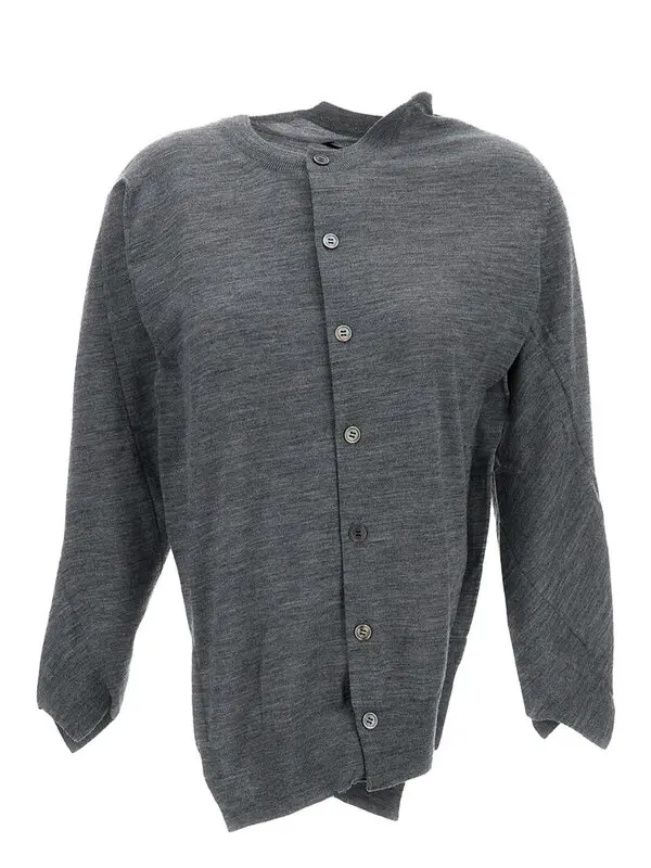 Junya Watanabe Fine Wool Crew-neck Cardigan - Grey