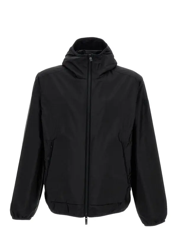 Moncler Granier Hooded Windbreaker Jacket - Black