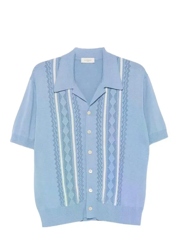 PIACENZA CASHMERE 1733 Patterned Shirt - Blue