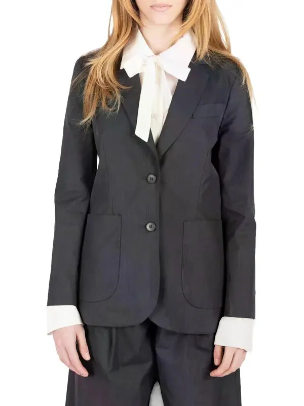 SOCIETE ANONYME Pinstripe Single-breasted Jacket - Black