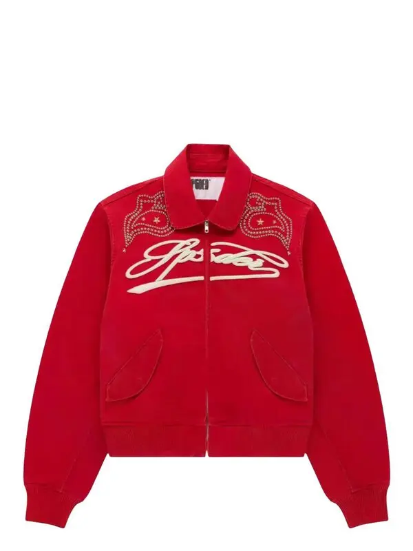 SP5DER R-05 Script Lightweight Bomber Jacket - Red