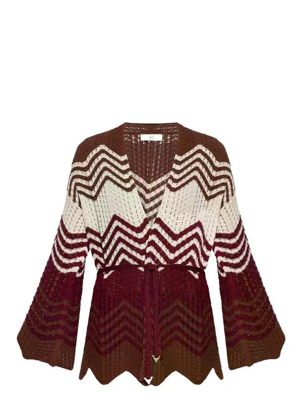 AKEP Flared Sleeve Cardigan - Red
