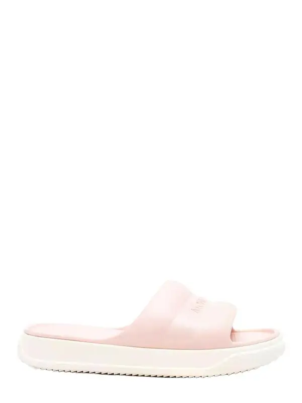 Moncler Altive Logo-embossed Slides - Pink