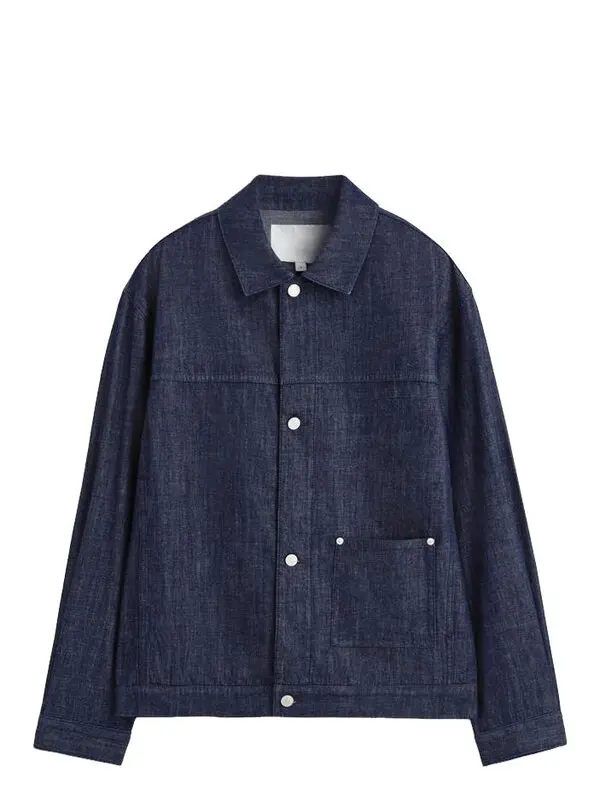 Cos Relaxed Fit Denim Shirt Jacket - Indigo