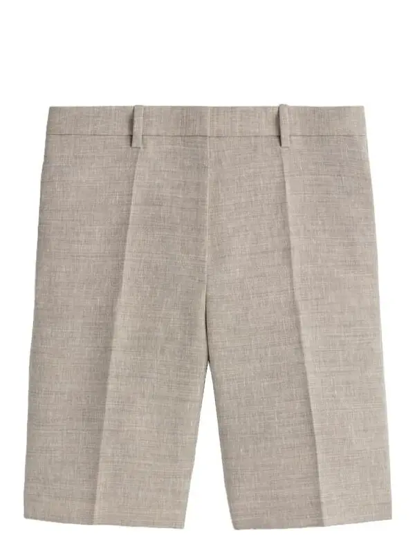 Cos Tailored Linen Shorts - Beige