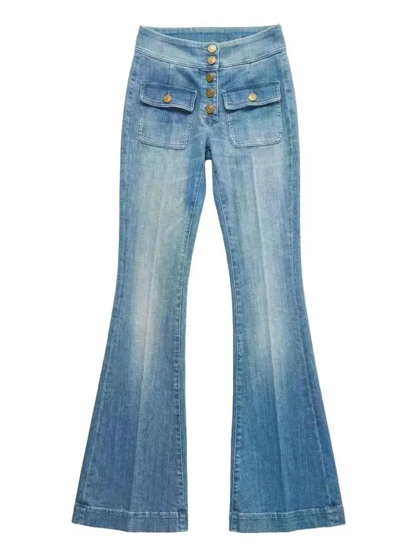 Seafarer Button Flap-pocket Jeans - Blue