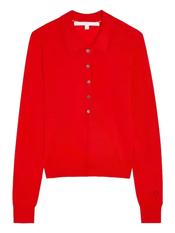 RADO Buttoned Collar Top - Red