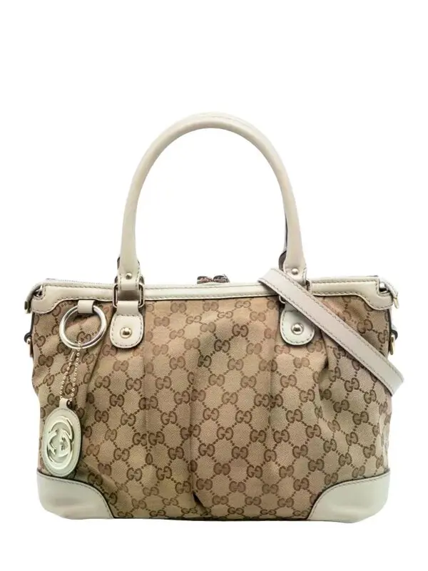 Gucci Gg Canvas Sukey Satchel - Neutrals