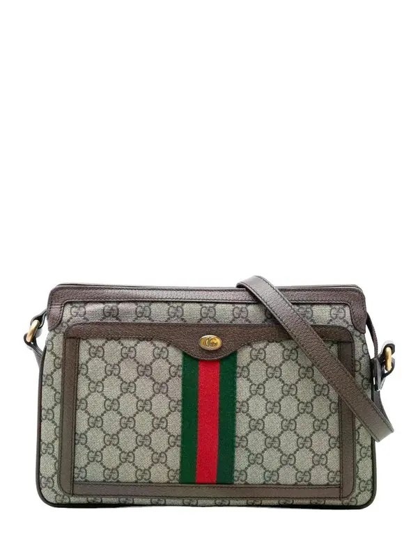 Gucci Gg Supreme Ophidia Crossbody Bag - Neutrals