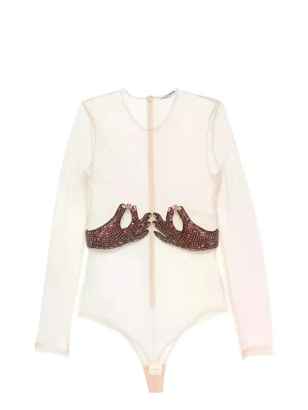Vivetta Long-sleeve Top With Hand Detail - Neutrals