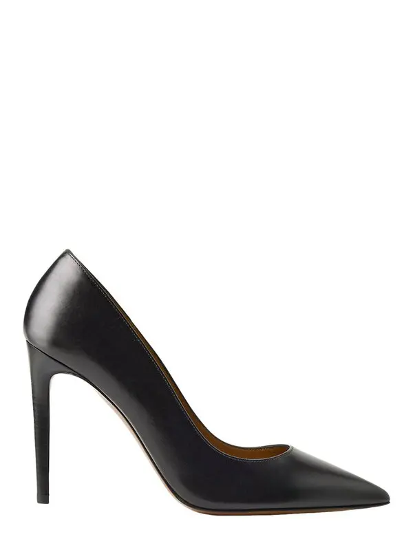 Ralph Lauren Celia 100 Mm Calfskin Pumps - Black