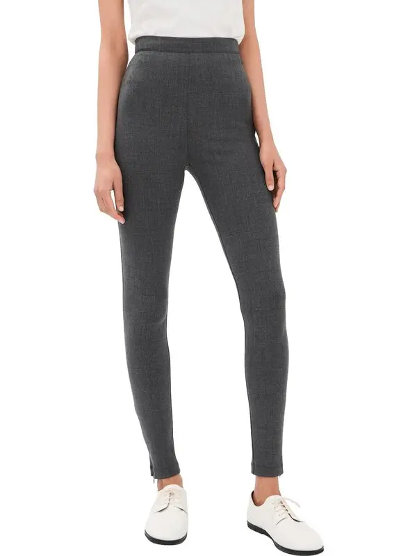 JIL SANDER Stretch Wool Tailored Leggings - Asphalt