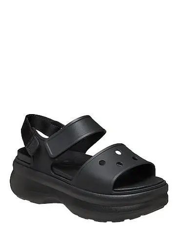 Pink Soho Y-strap Flatform Sandals - Black