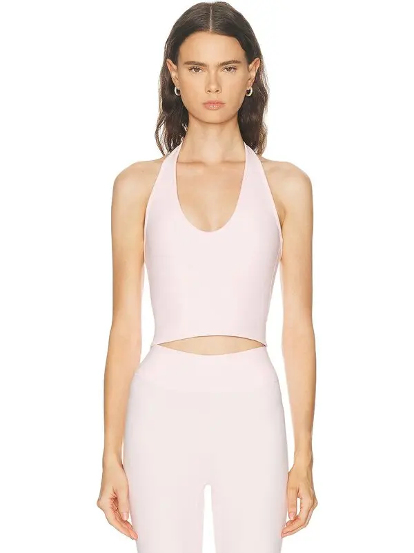 437 Halter Tank Top - Powder Pink