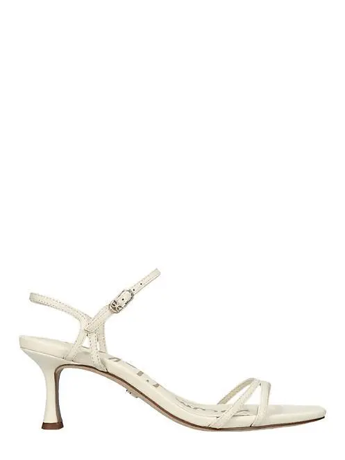 Sam Edelman Presley Leather Heeled Sandals - White