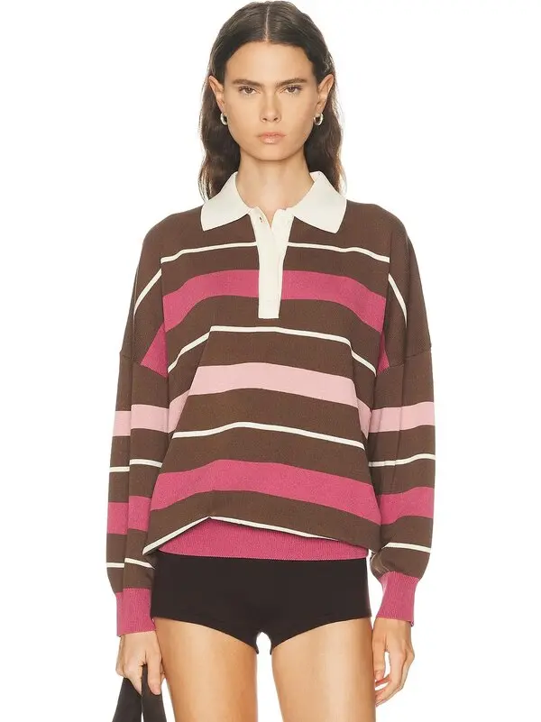 SEROYA Taby Pullover Sweater - Sable Stripe