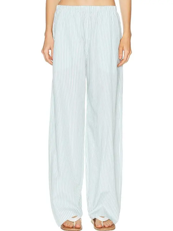 LESET Yoshi Stripe Wide Leg Pant - Vert Stripe