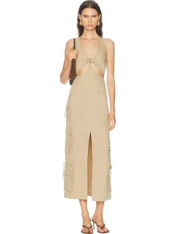 Cult Gaia Misaki Midi Dress - Sesame