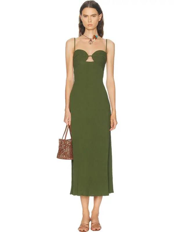 Johanna Ortiz Dream Spinner Ankle Dress - Pine Green