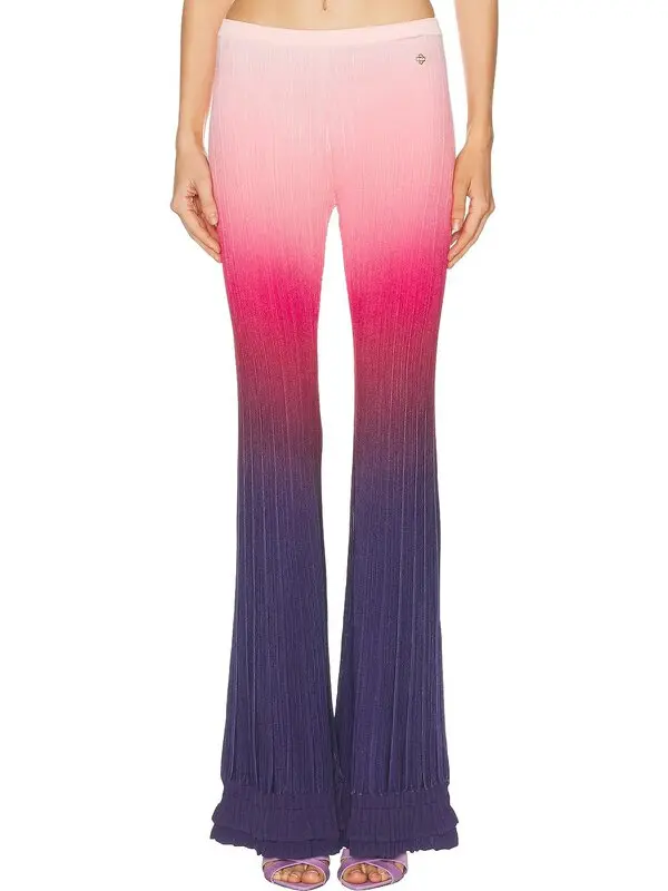 Casablanca Ruffle Trouser - Pink Gradient