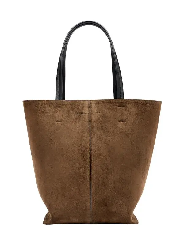 Phoebe Philo Pot Cabas Suede Tote Bag - Brown