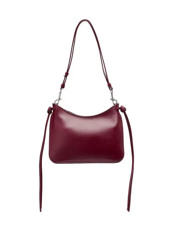 Phoebe Philo Small Gig Leather Shoulder Bag - Burgundy