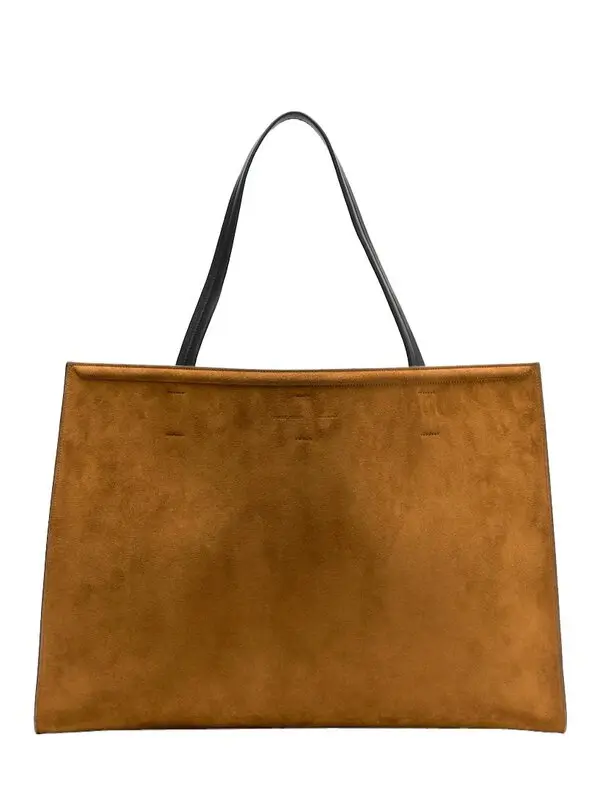 Phoebe Philo Large Slouch Cabas Suede Tote Bag - Brown