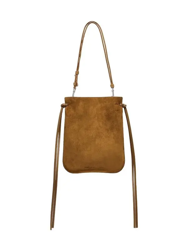 Phoebe Philo Gig Pouch Suede Shoulder Bag - Brown