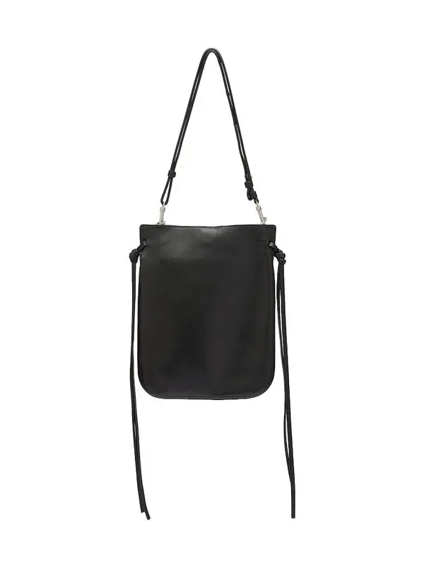 Phoebe Philo Gig Pouch Leather Shoulder Bag - Black