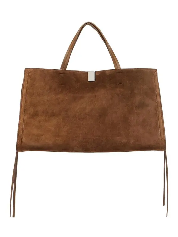 Phoebe Philo Medium Kit Cabas Suede Tote - Brown