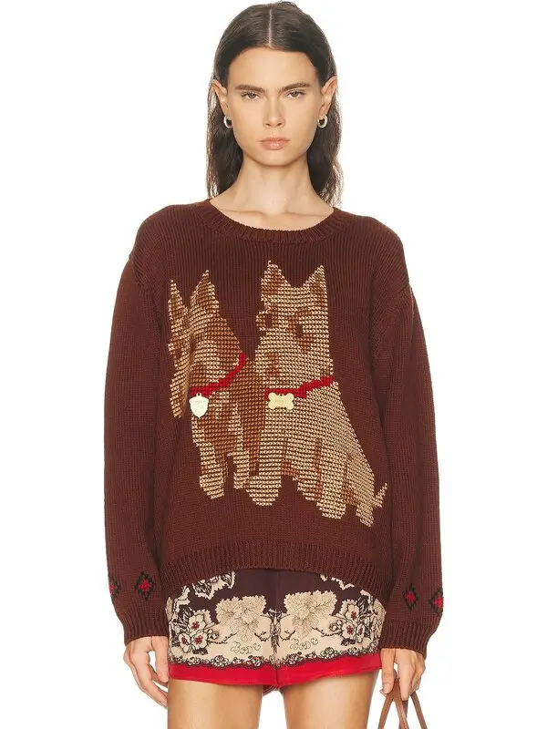 BODE Scottie Sweater - Brown