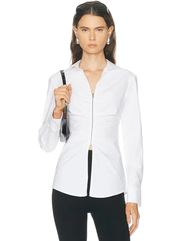 Alexander Wang Gathered Bust Shirt - White