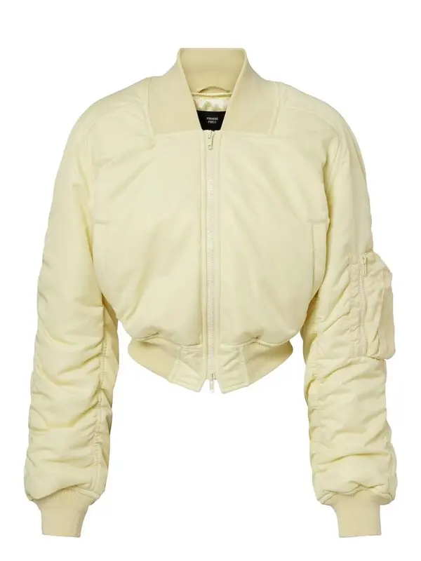 Phoebe Philo Cropped Bomber Jacket - Yellow
