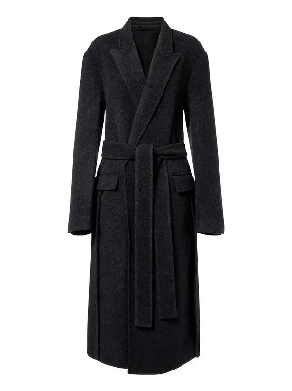 Phoebe Philo Wool Wrap Coat - Grey