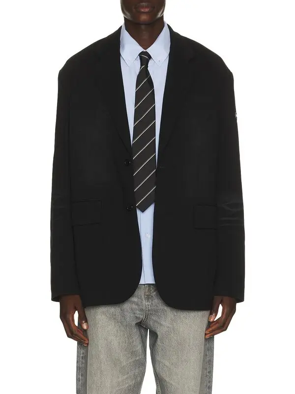 We11Done Washed Jersey Blazer - Black
