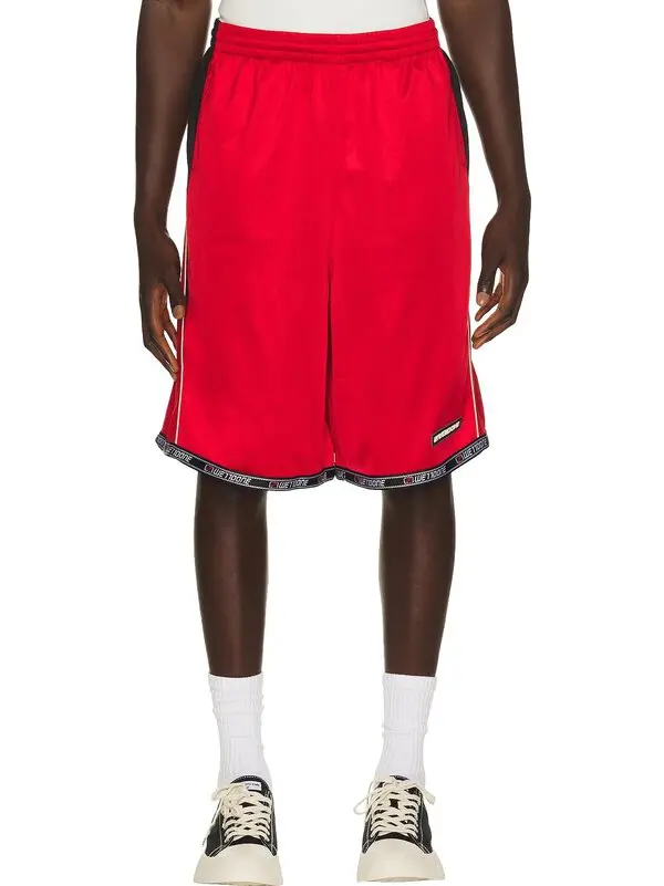 We11Done Sporty Football Jersey Shorts - Red