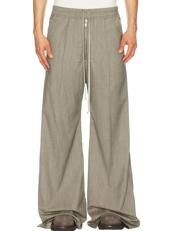 Rick Owens Wide Bela Trousers - Grey Melange