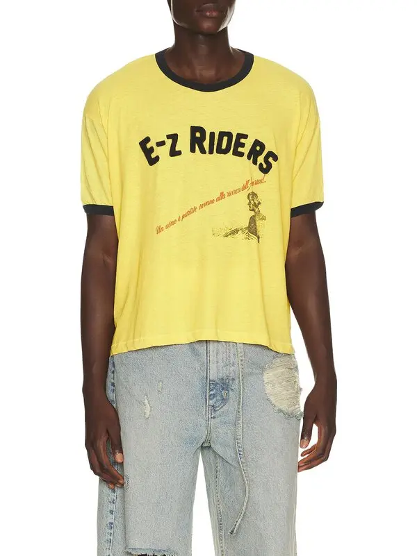PALY HOLLYWOOD Ex Riders Ringer Tee - Yellow