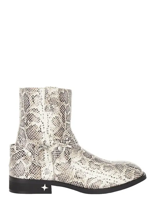 DUKE + DEXTER Harley Biker Boots - Snake Skin