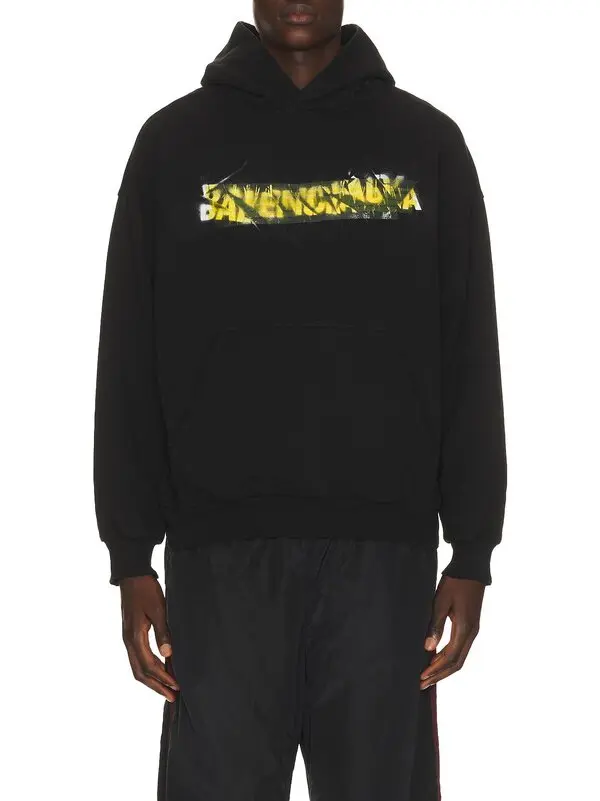 Balenciaga Medium Fit Hoodie - Black